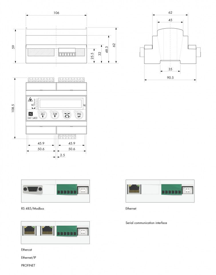 Pavone | Weight Transmitters | DAT 1400 PROFINET