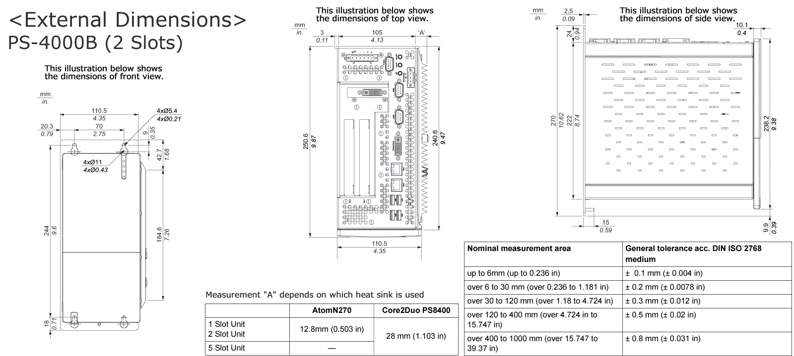 Proface|PS4000 Series|Specifications|PS-4000B 2 Slots (2 PCI)